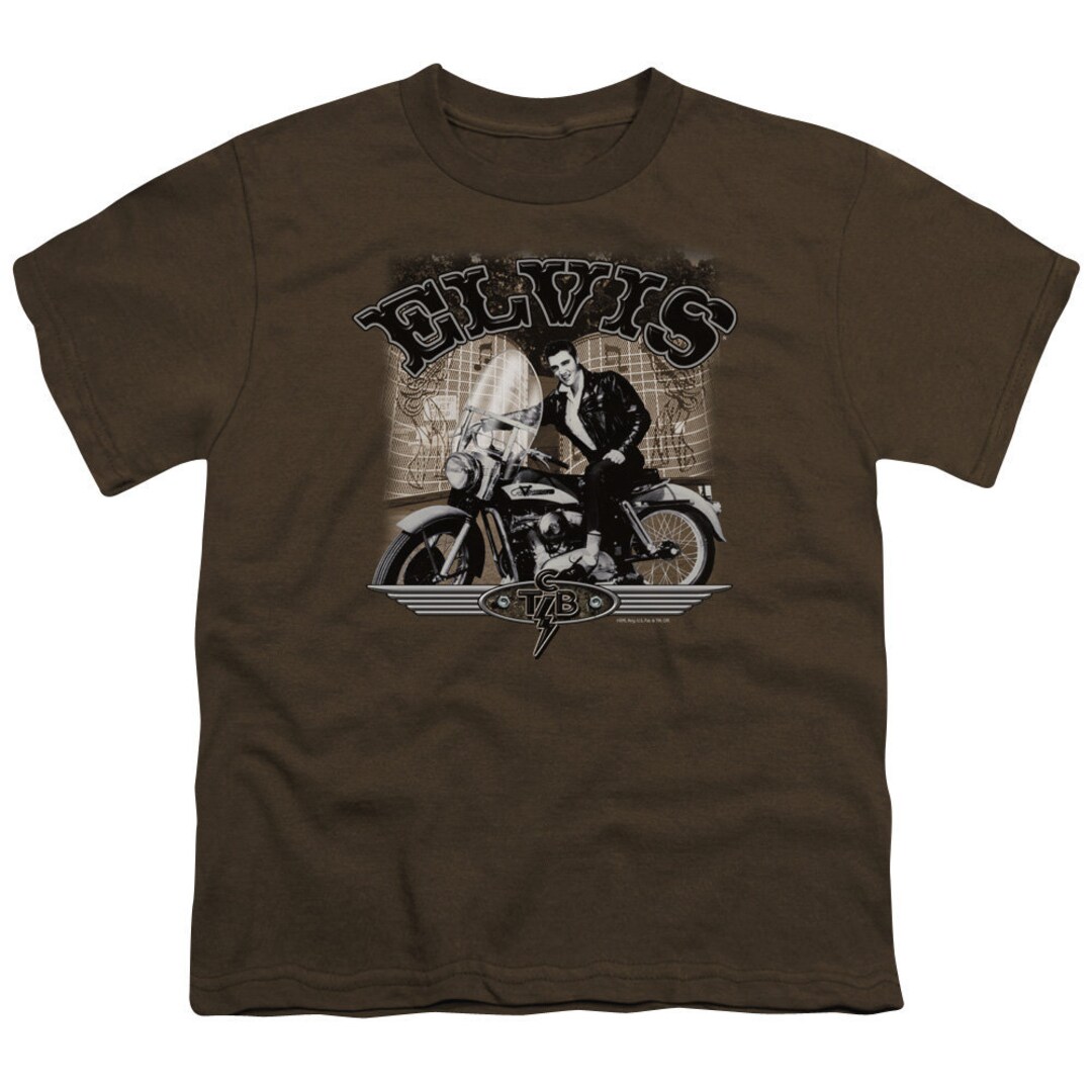 Elvis Presley TCB Motorcycle Kid's Coffee T-shirts - Etsy