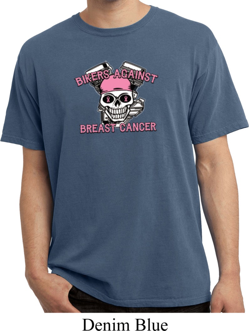Bikers Against Breast Cancer Adult Breast Cancer Awareness Pigment Dyed ...