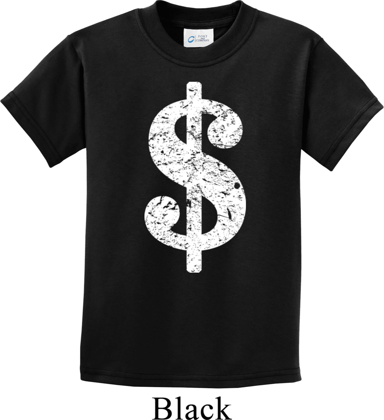 Kid's Distressed Dollar Sign T-shirt DOLLAR-PC61Y - Etsy
