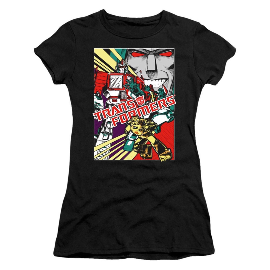 Transformers Comic Poster Juniors and Women Black T-shirts - Etsy