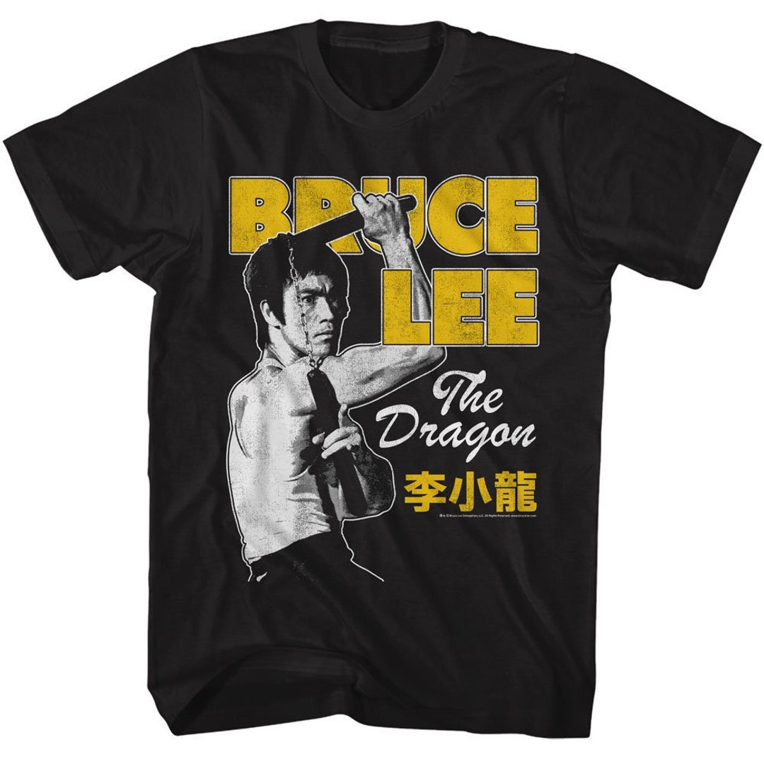 Bruce Lee Nun Chuck Pose Black Shirts - Etsy