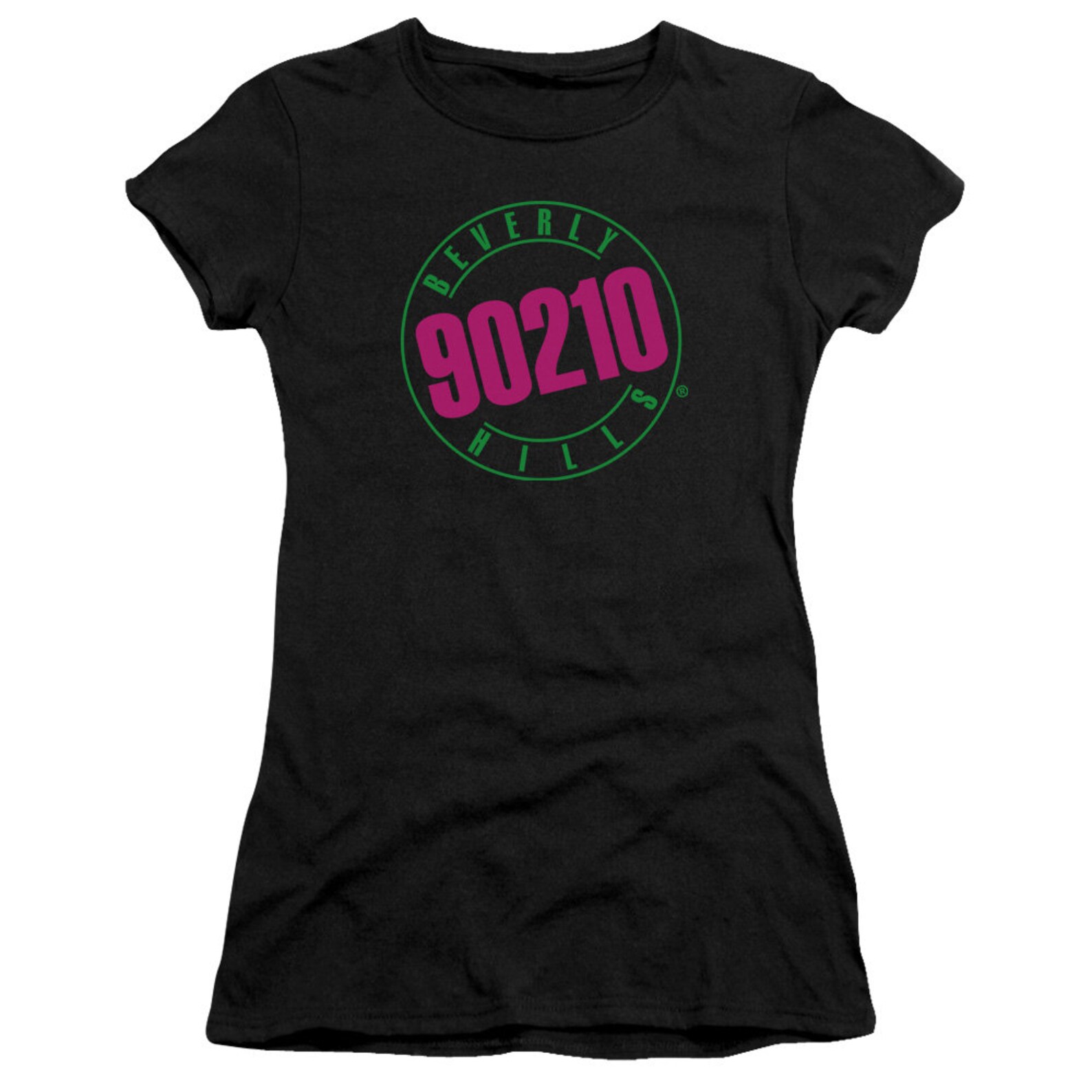 Beverly Hills 90210 Neon Logo Juniors and Women Black T-shirts - Etsy