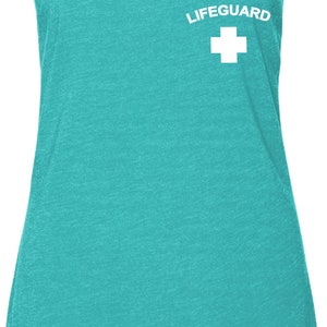 Lifeguard Pocket Print Ladies Tri Blend Racerback Tank Top PLIFEGUARD ...
