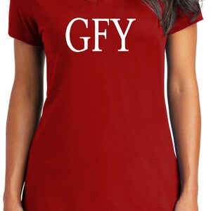 GFY Ladies V-neck Shirt GFY-DM1170L - Etsy