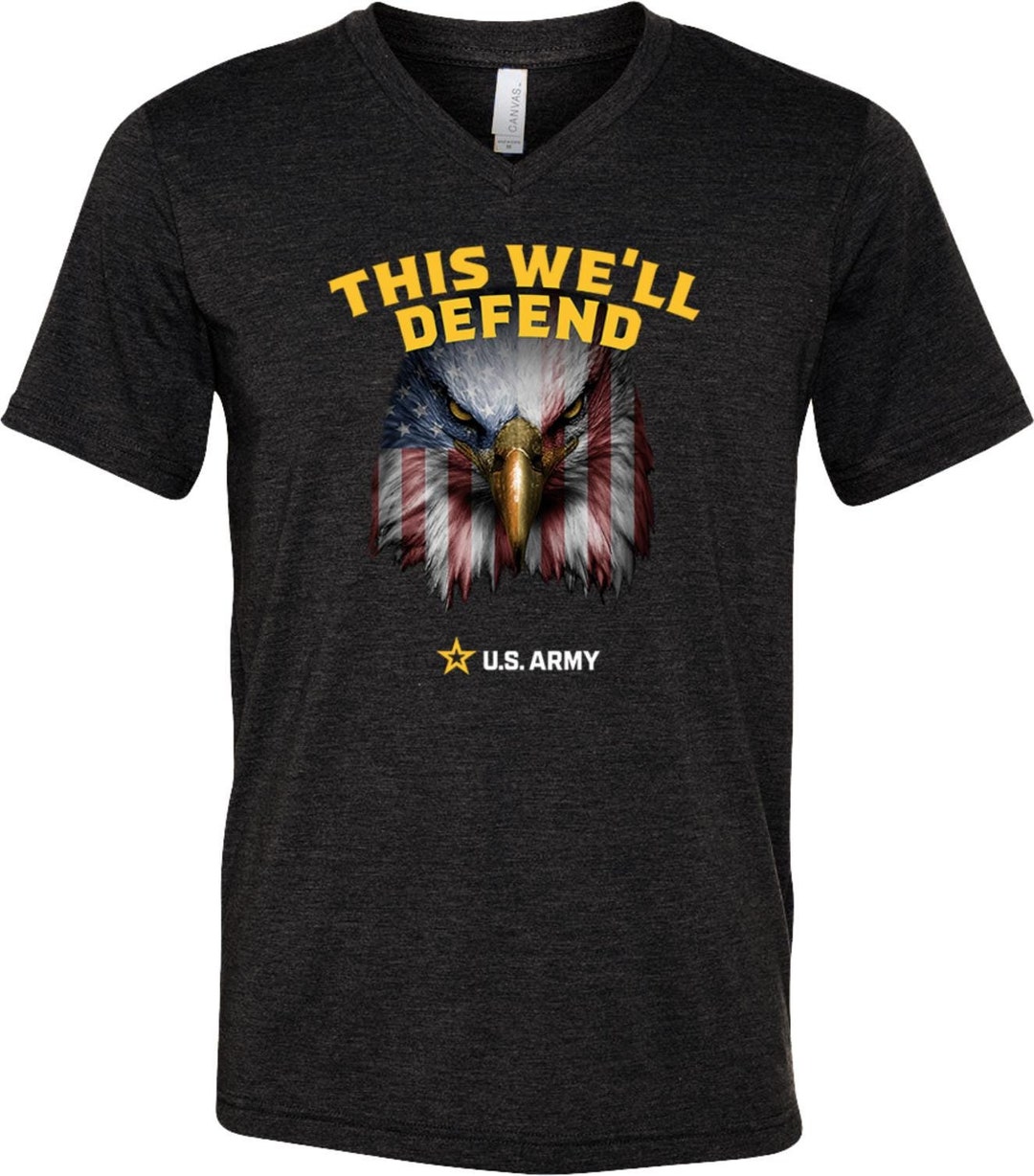 U.S. Army This We'll Defend Eagle Tri Blend V-neck T-shirt 26271D1 ...