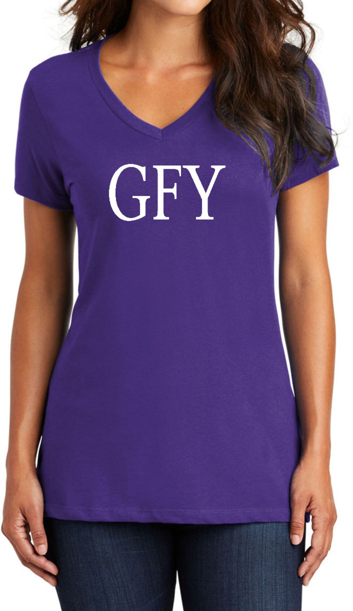 GFY Ladies V-Neck Shirt GFY-DM1170L | Etsy