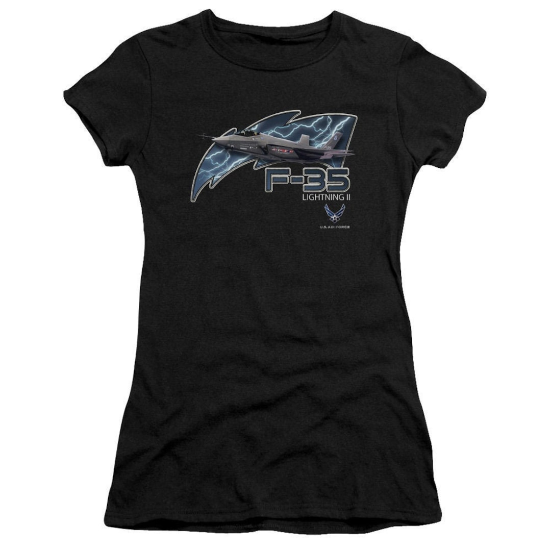 U.S. Air Force F-35 Lightning II Juniors and Women Black T-shirts - Etsy