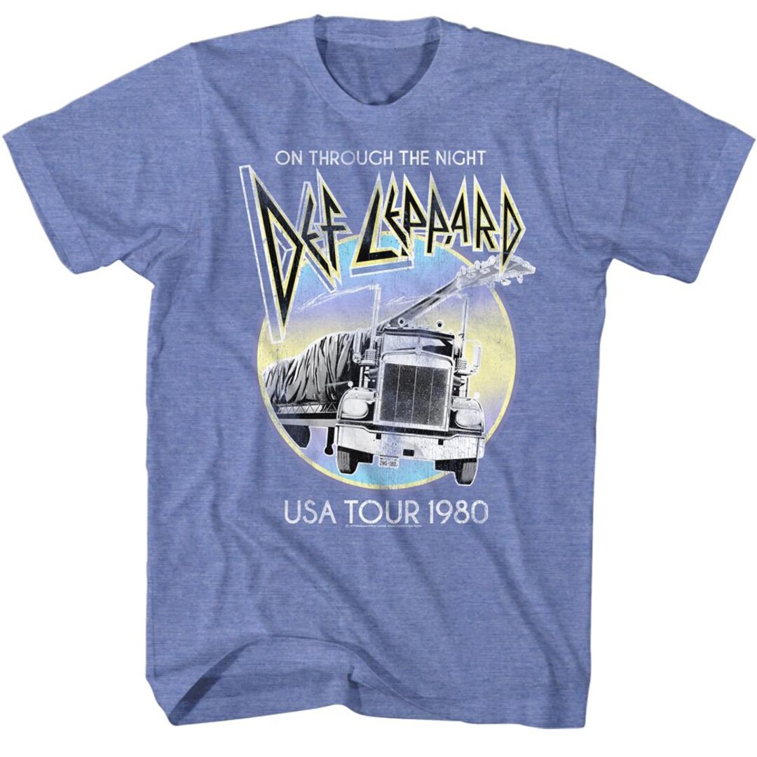 Def Leppard Pastel on Through the Night Heather Blue Shirts - Etsy