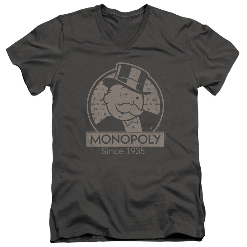 Monopoly 85th Anniversary Wink Charcoal Shirts - Etsy