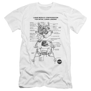 NASA Lunar Module Diagram White Shirts - Etsy