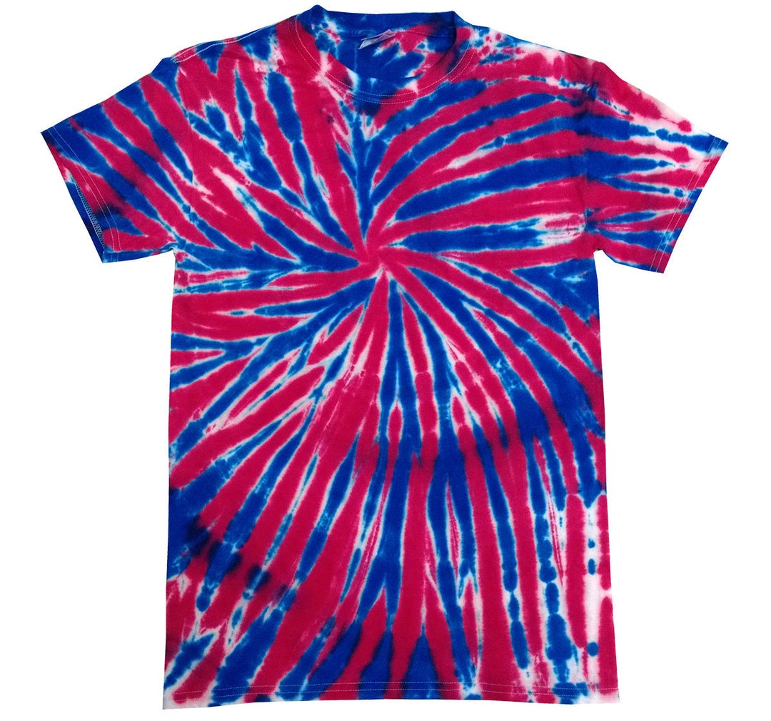 Red White and Blue Union Jack Patriotic Tie Dye Tee T-shirt UNIONJACK ...