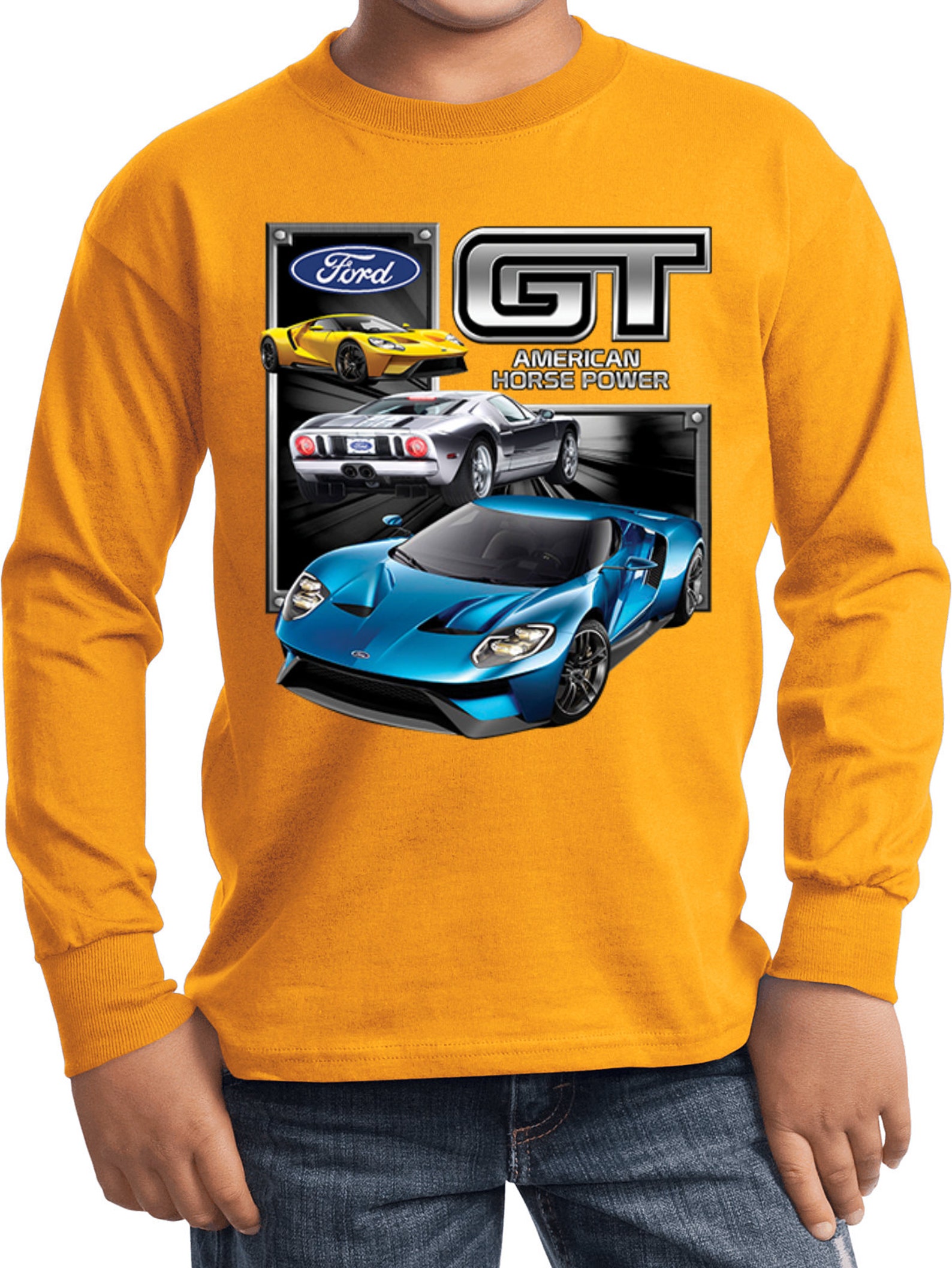 Ford GT American Horsepower Kid's Long Sleeve T-shirt - Etsy