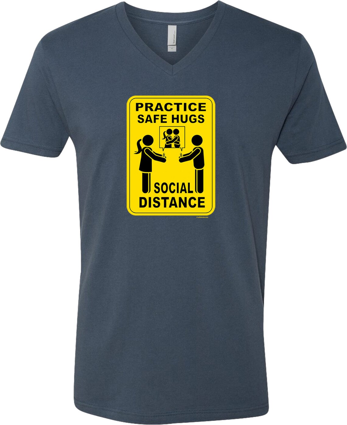 Practice Safe Hugs Social Distancing V-neck T-shirt SAFE-N3200 | Etsy