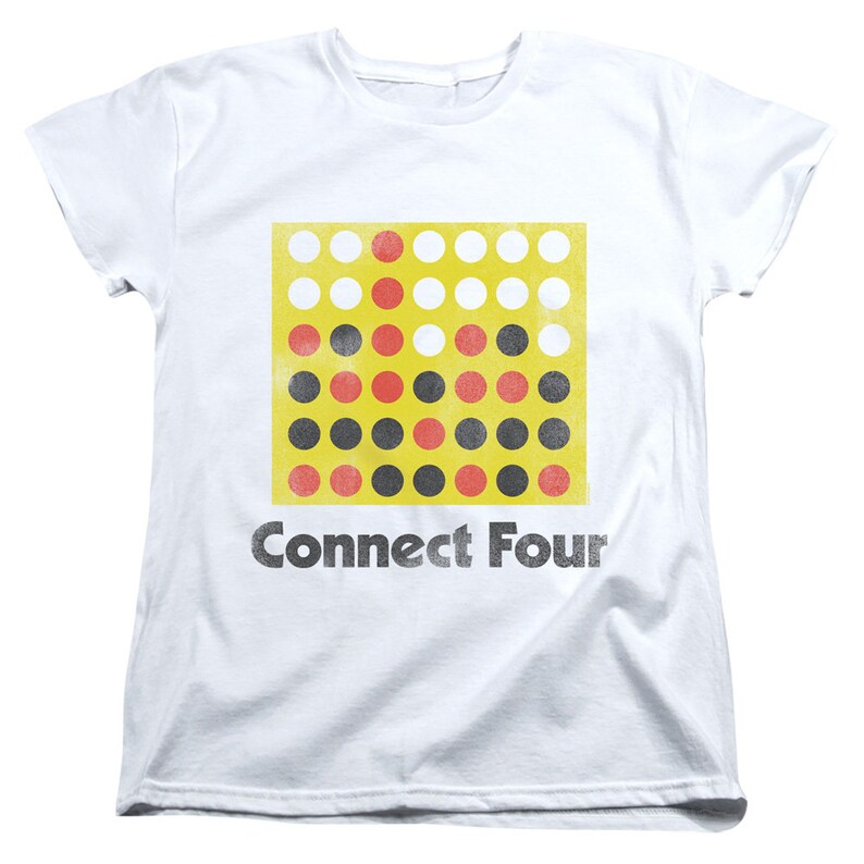 Connect Four Vintage Logo Juniors and Women White T-shirts | Etsy
