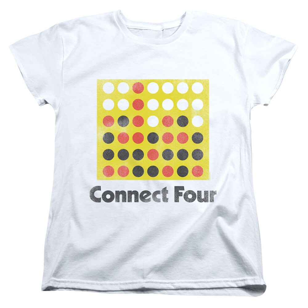 Connect Four Vintage Logo Juniors and Women White T-Shirts | Etsy