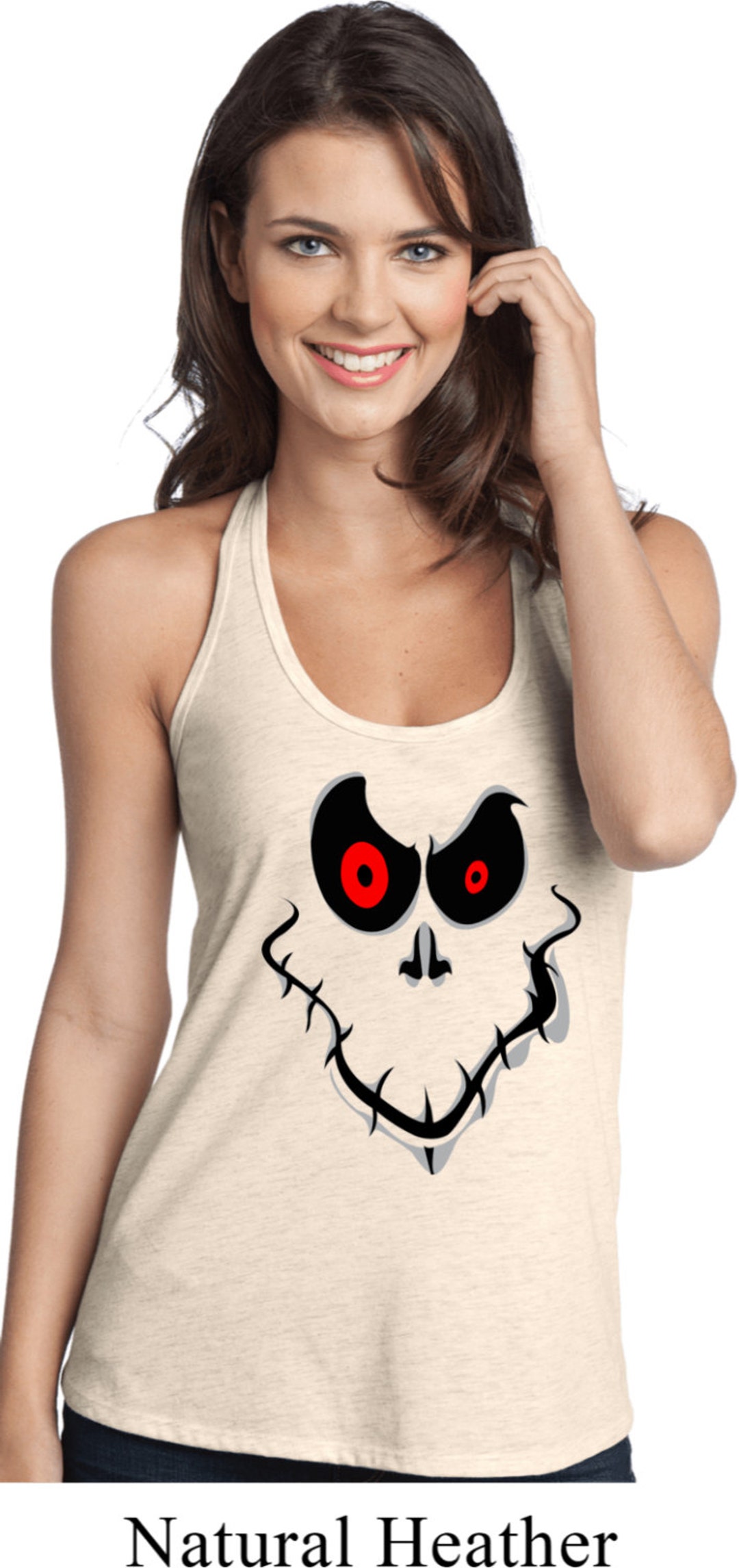 Ladies Halloween Tanktop Ghost Face T-back Tank Top GHOSTFACE-DT250 - Etsy