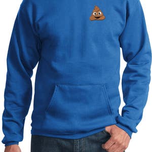 Poop Emoji Patch Pocket Print Adult Unisex Hoodie POOP-PP-PC90H - Etsy