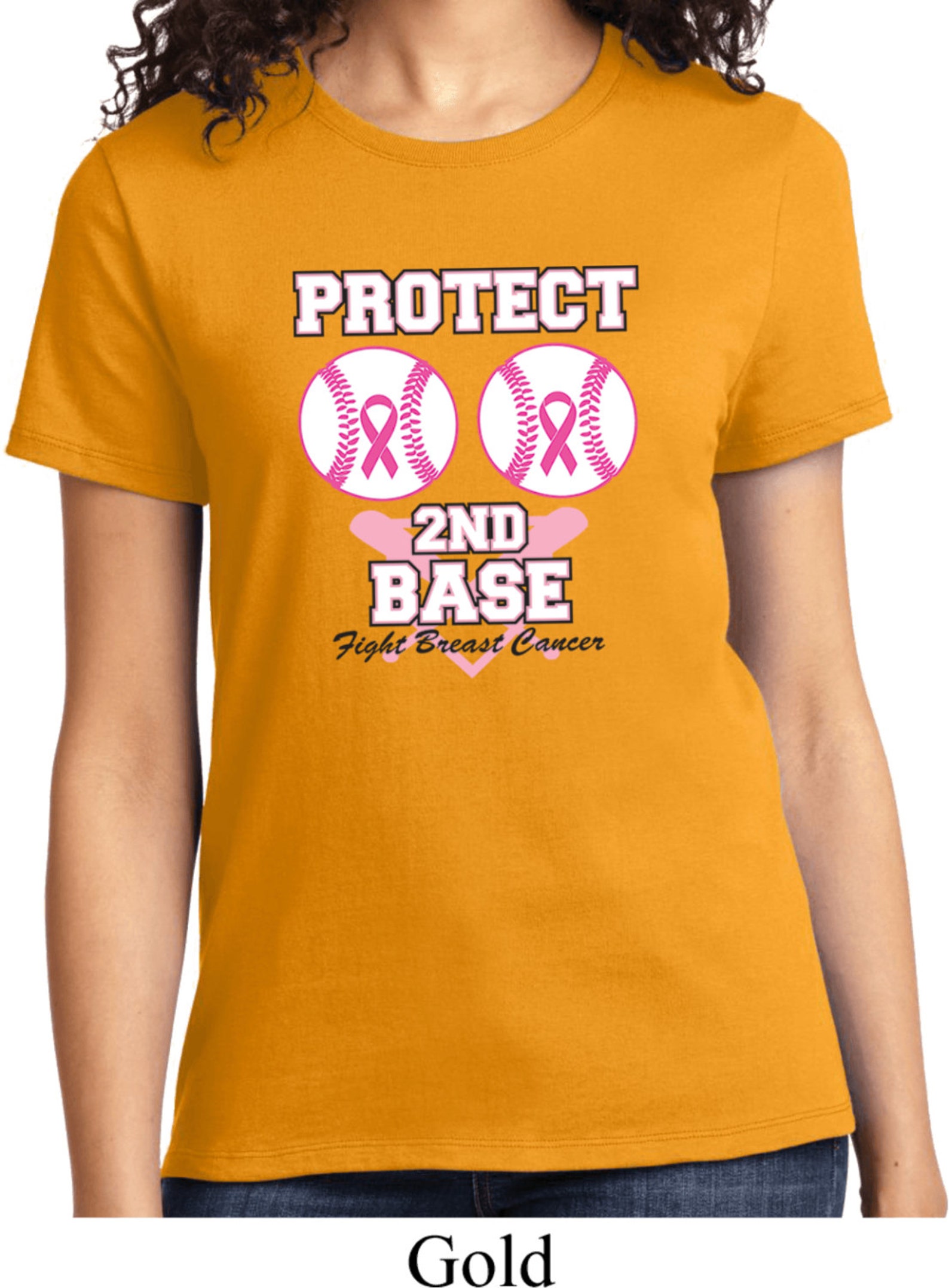 Ladies Breast Cancer Awareness Shirt Protect 2nd Base Tee - Etsy