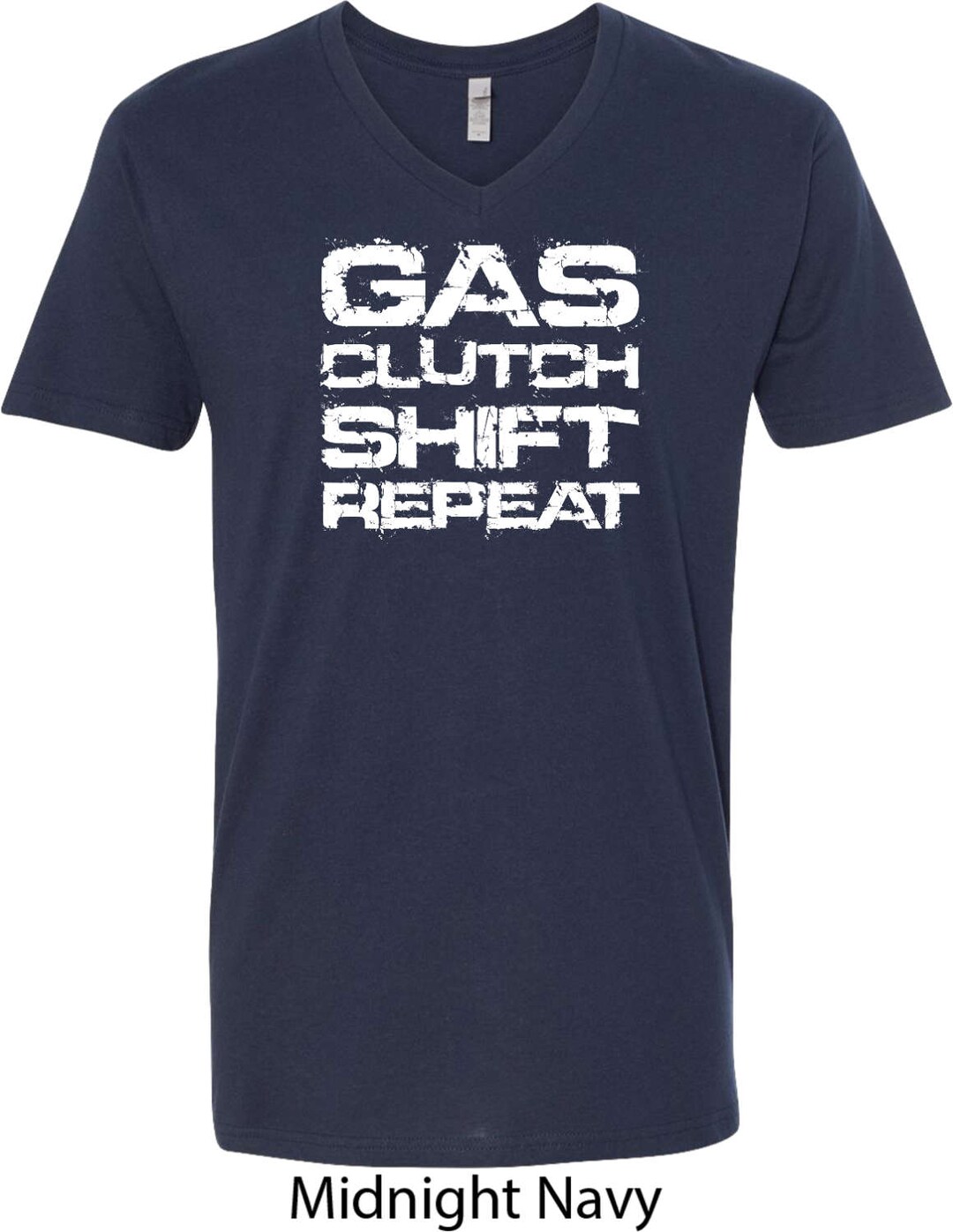 White Gas Clutch Shift Repeat V-neck Shirt WGCSR-N3200 - Etsy