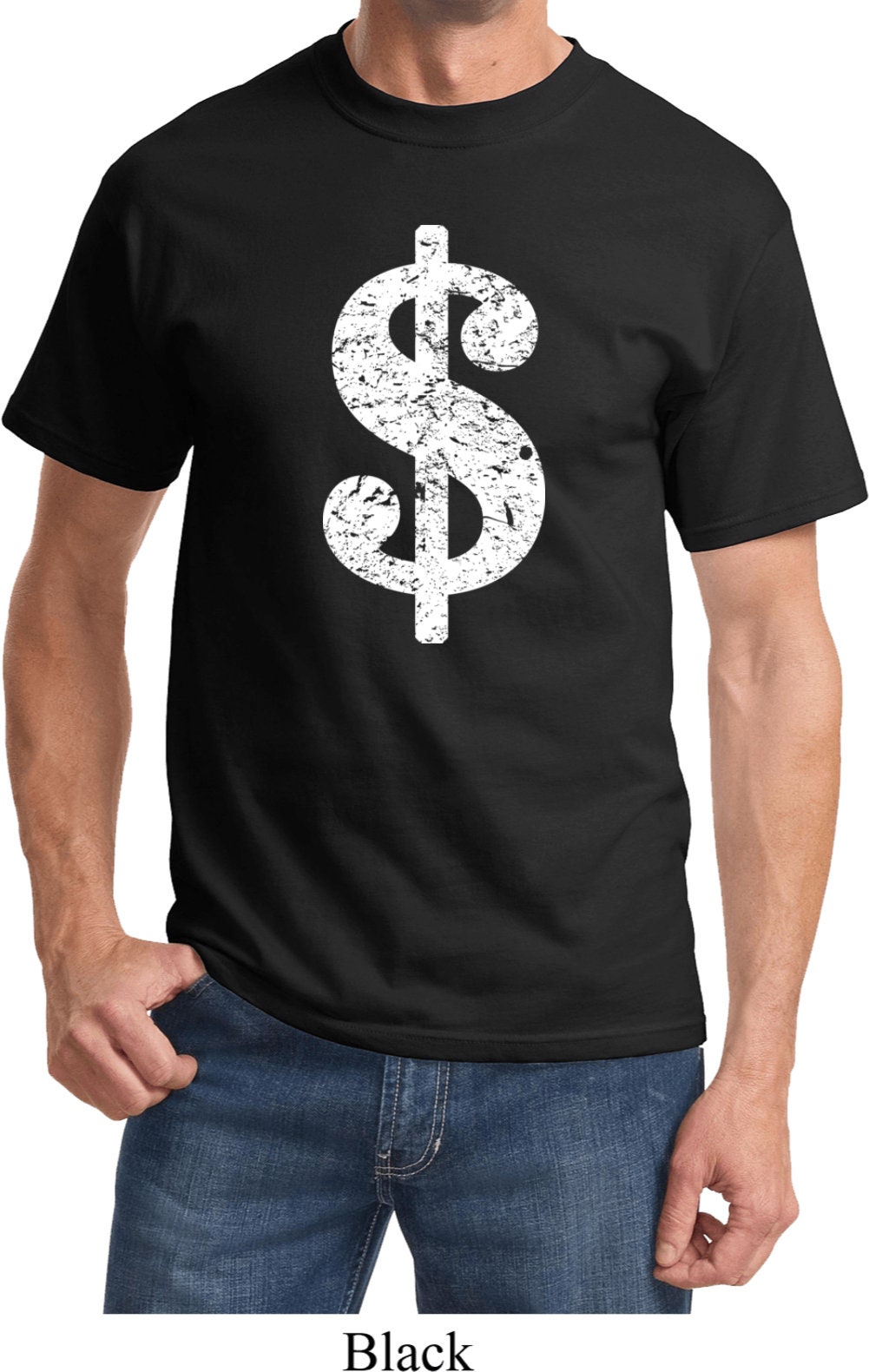 Distressed Dollar Sign Tee T-shirt DOLLAR-PC61 | Etsy