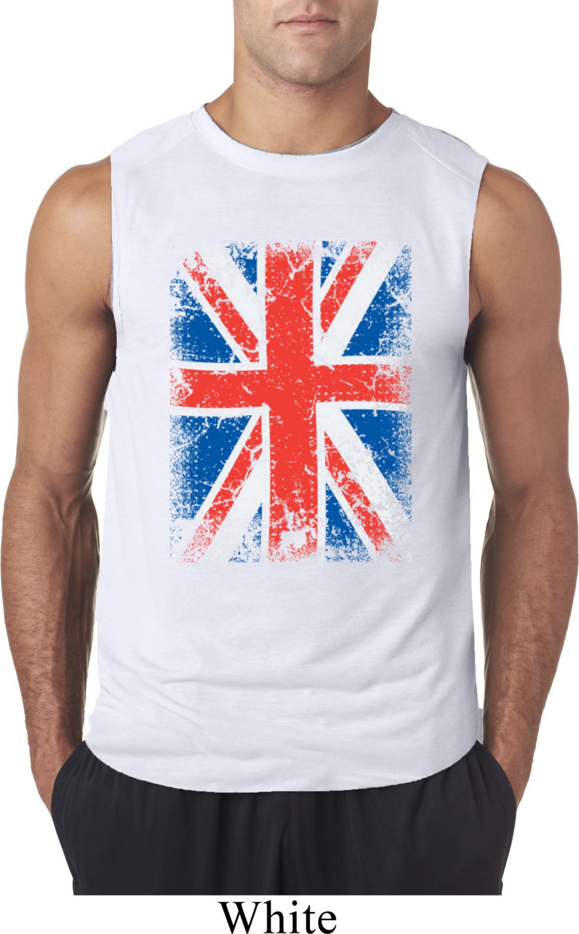 Distressed Union Jack Mens Sleeveless Tee T-shirt UNIONJACK-42700 - Etsy