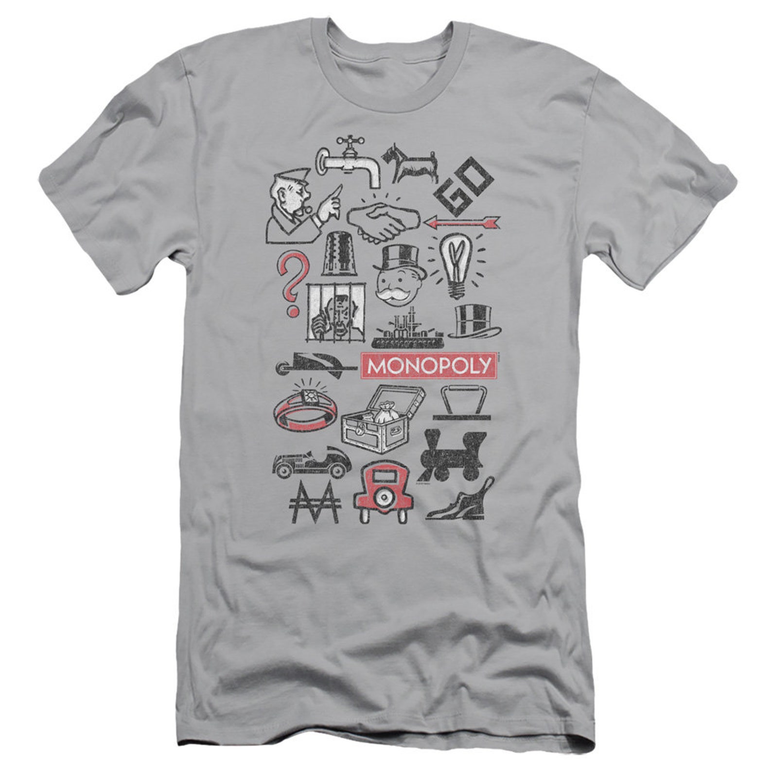 Monopoly Icons Silver Shirts - Etsy