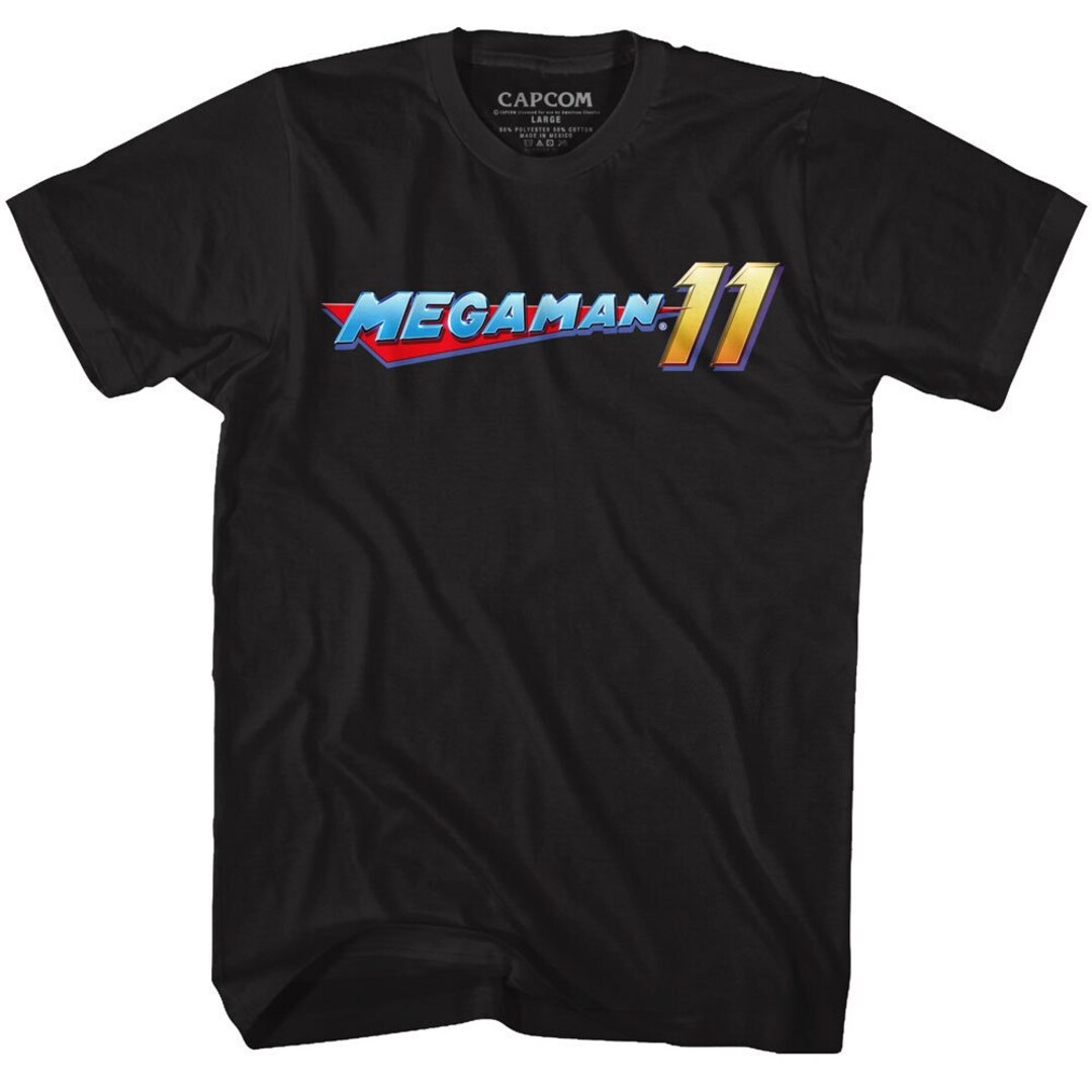 Mega Man 11 Classic Text Logo Black Shirts - Etsy