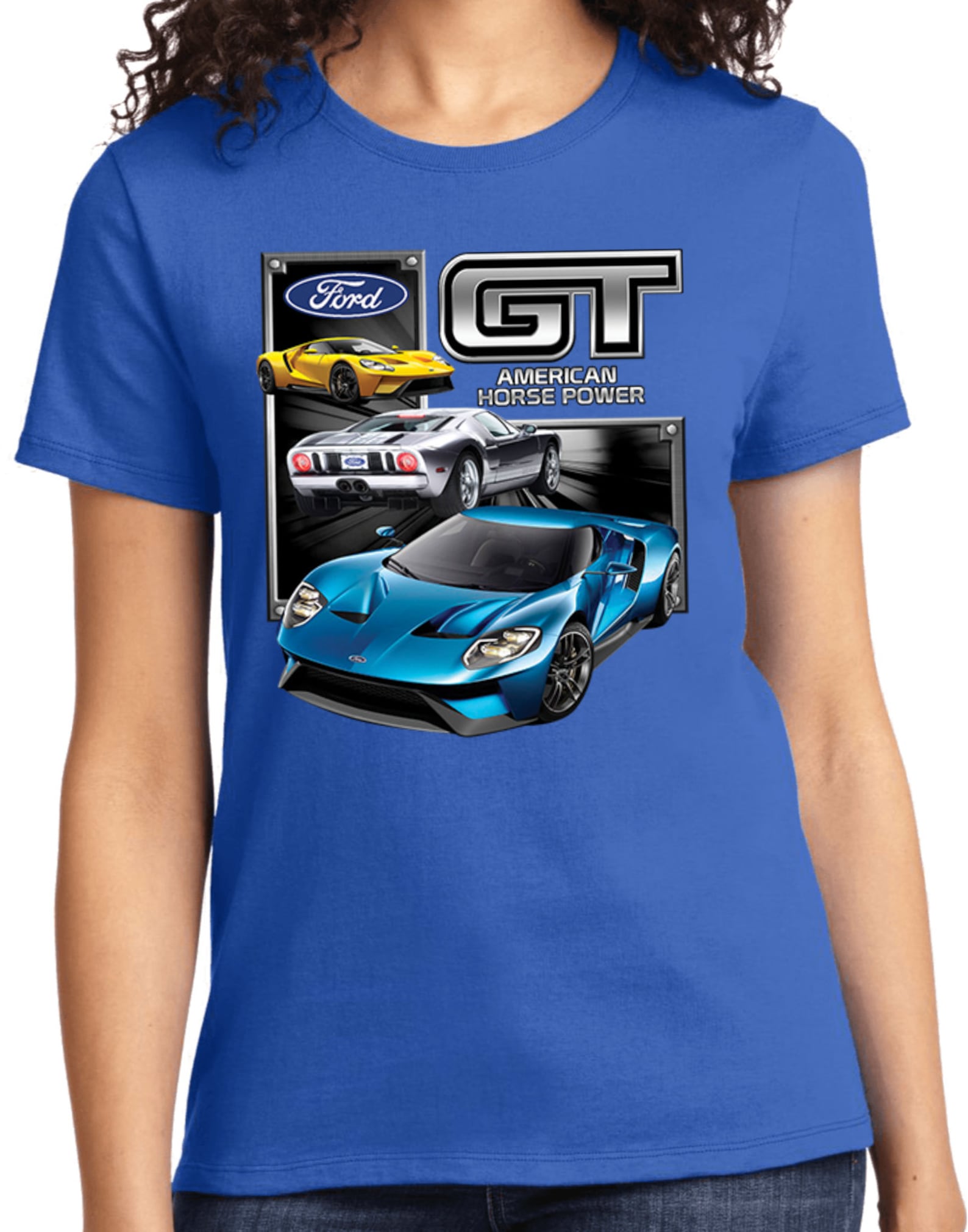 Ford GT American Horsepower Ladies T-shirt 22496HD1-LPC61 | Etsy
