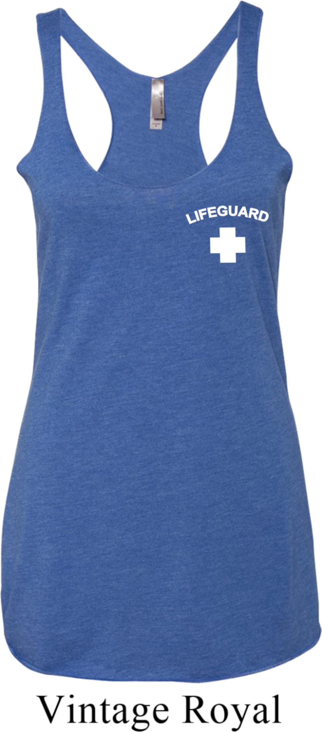 Lifeguard Pocket Print Ladies Tri Blend Racerback Tank Top PLIFEGUARD ...