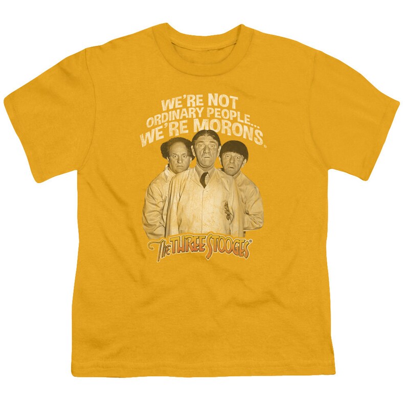 Three Stooges Morons Kid's Gold T-shirts - Etsy