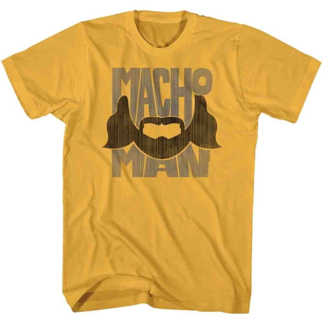 Macho Man Beard Logo Gold Shirts - Etsy
