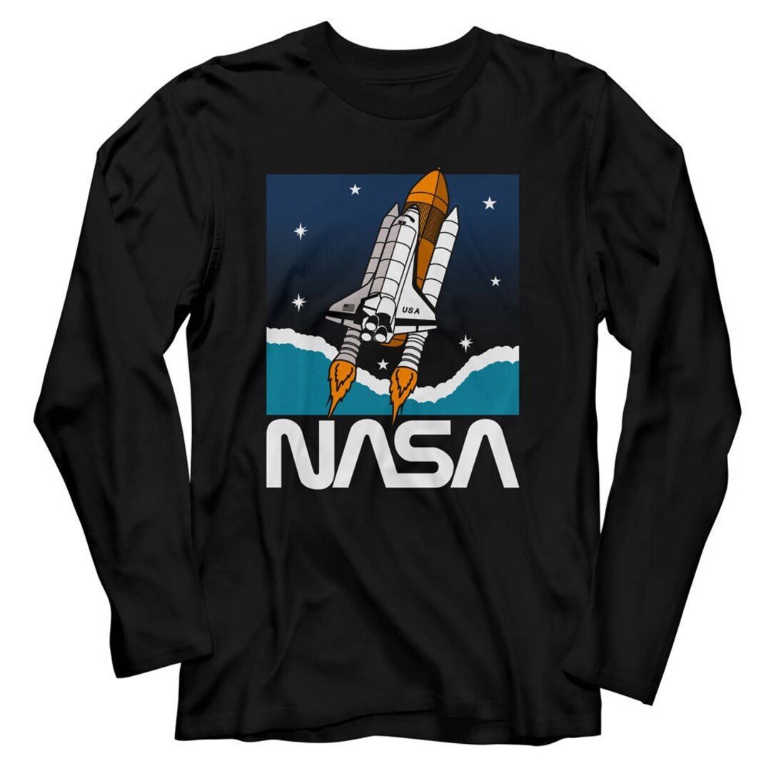 NASA Space Shuttle Launch Logo Black Shirts - Etsy