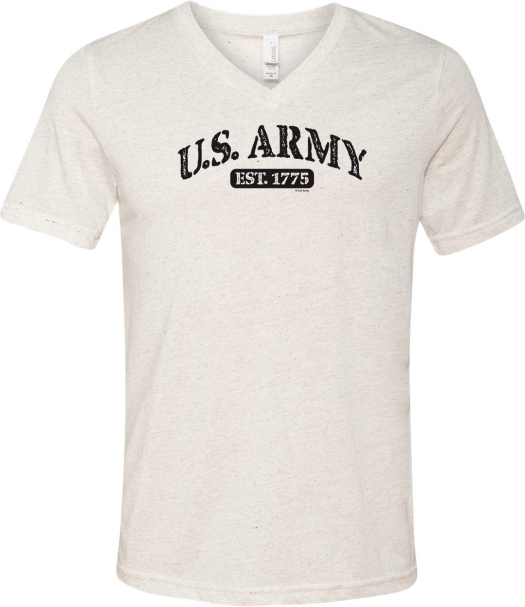 U.S. Army 1775 Distressed Print Tri Blend V-neck T-shirt 26273ED4-C3415 ...