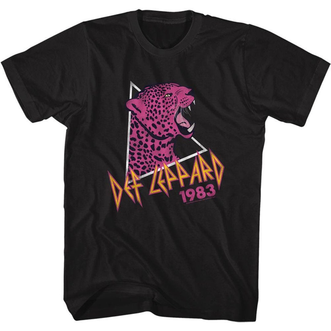Def Leppard Pink Leopard Black Shirts - Etsy