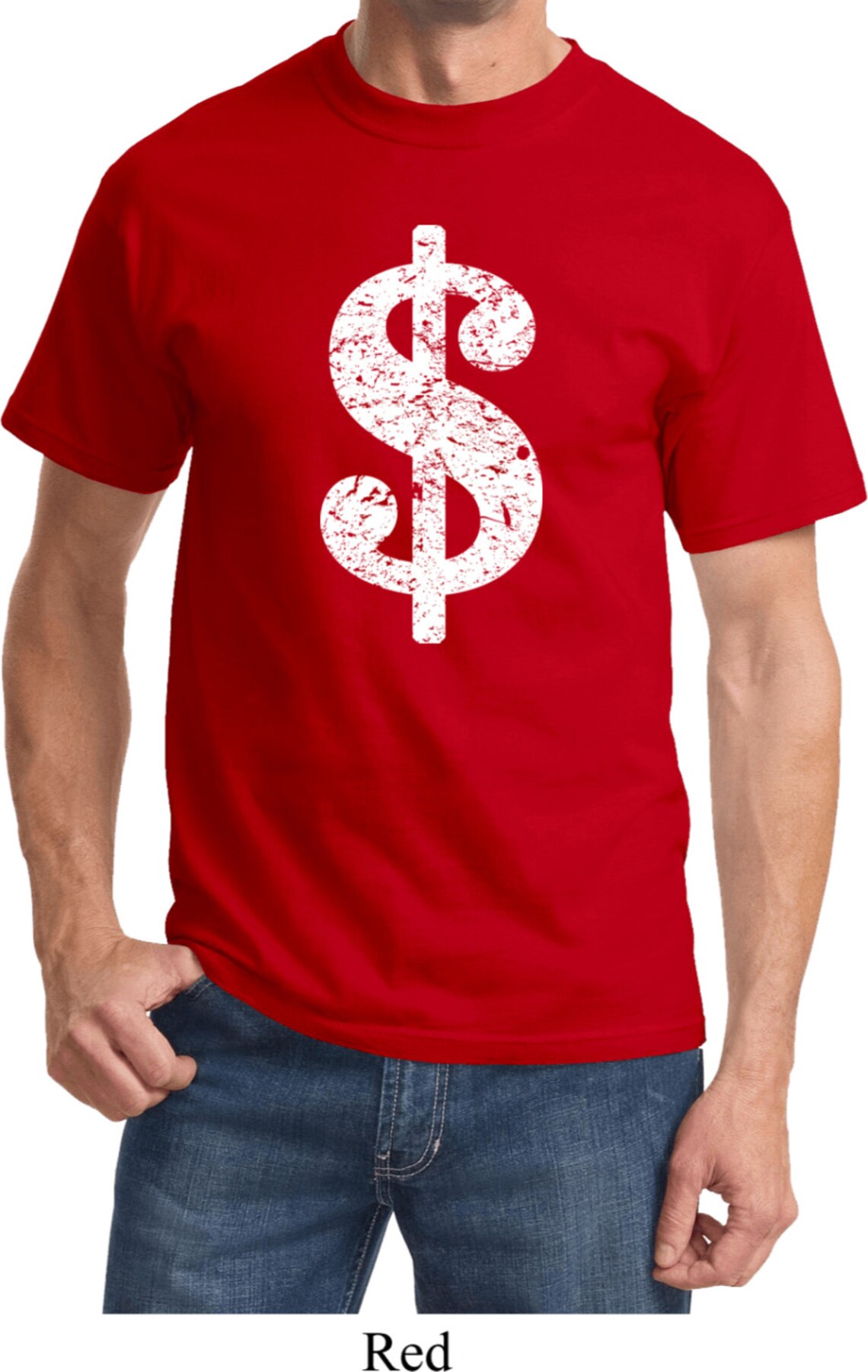 Distressed Dollar Sign Tee T-shirt DOLLAR-PC61 - Etsy