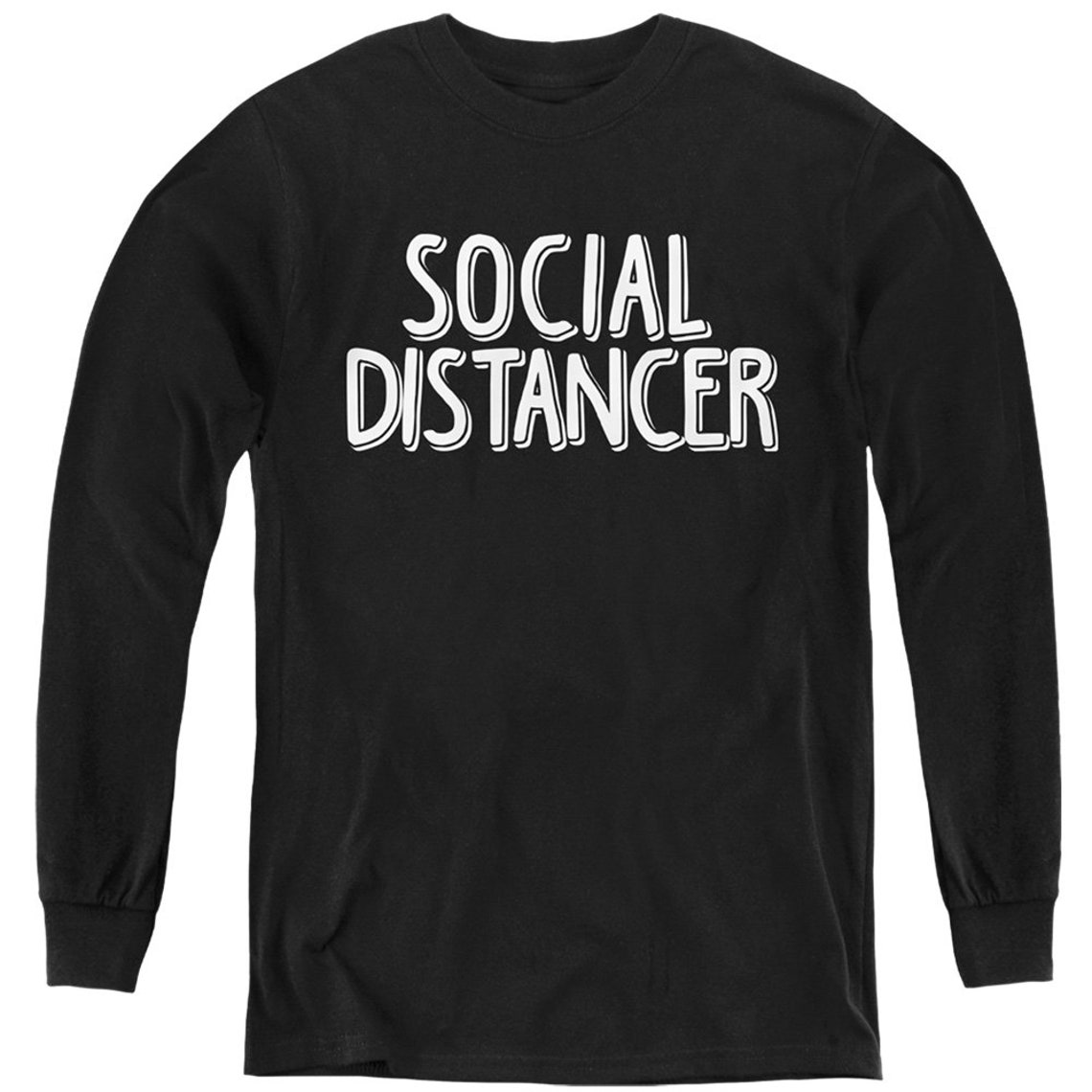 Social Distancer Kid's Black T-shirts - Etsy