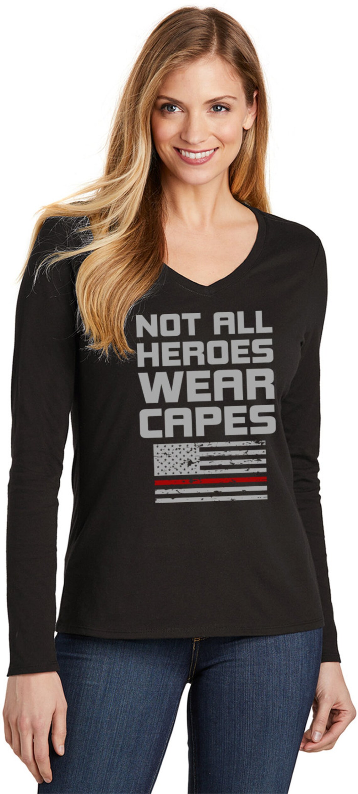 Not All Heroes Wear Capes Firefighter Thin Red Line - Etsy