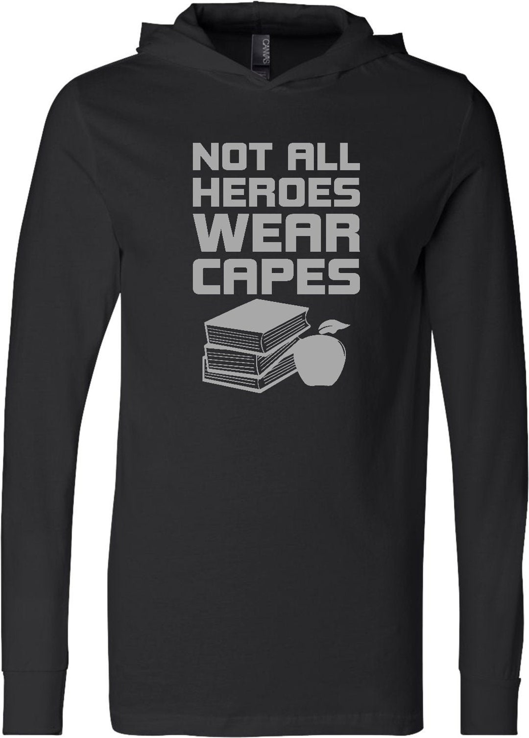 Not All Heroes Wear Capes Teachers Lightweight Hoodie T-shirt TEACHERS ...