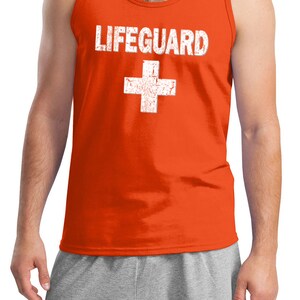 Men's Distressed Lifeguard Tank Top - Etsy