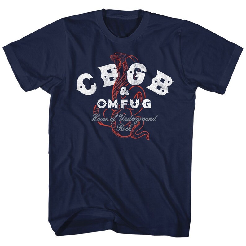 CBGB & OMFUG Home of Underground Rock Snakes Logo Navy Blue Shirts - Etsy