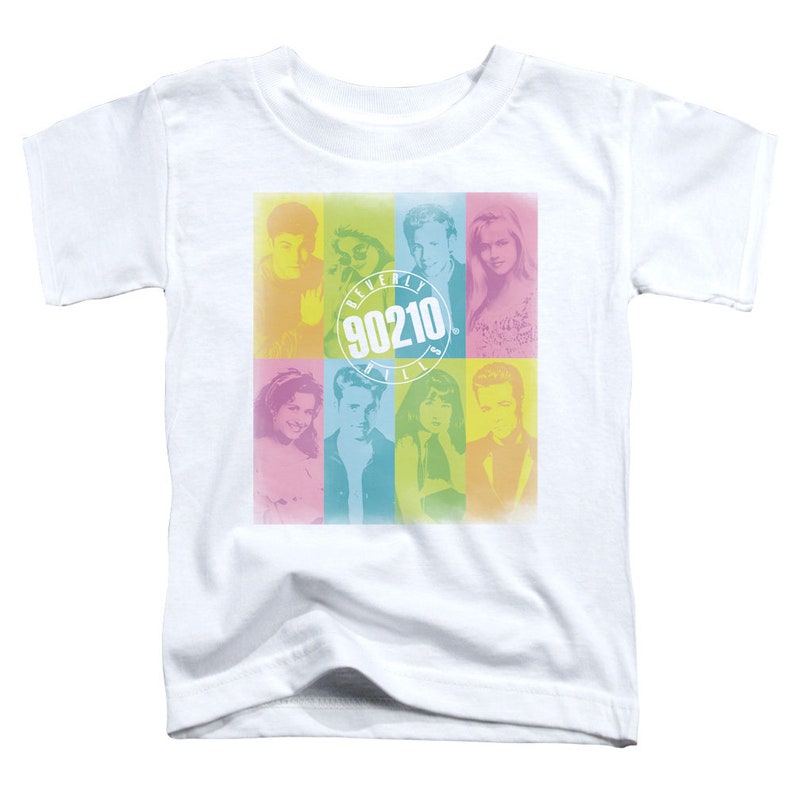 Beverly Hills 90210 Color Block Cast Kid's White T-shirts - Etsy