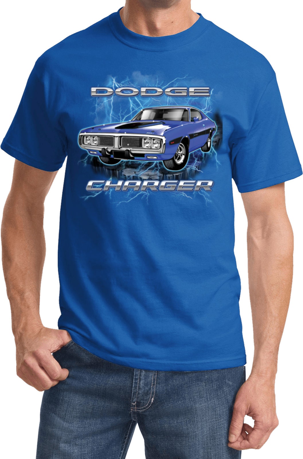 Blue Dodge Charger Adult Unisex Tee T-shirt 20337D1-PC61 | Etsy