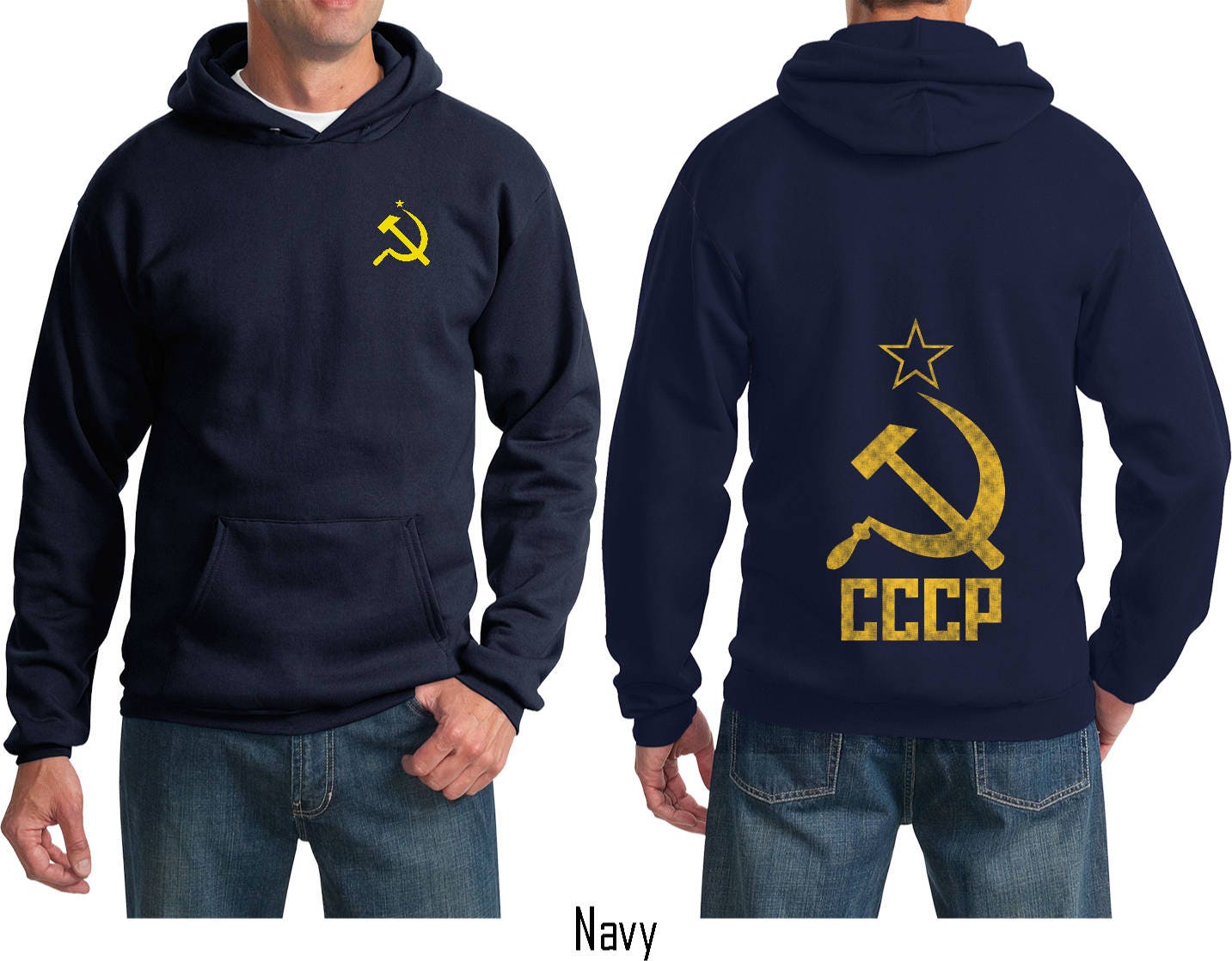 Distressed CCCP Front & Back Print Adult Unisex Hoodie - Etsy