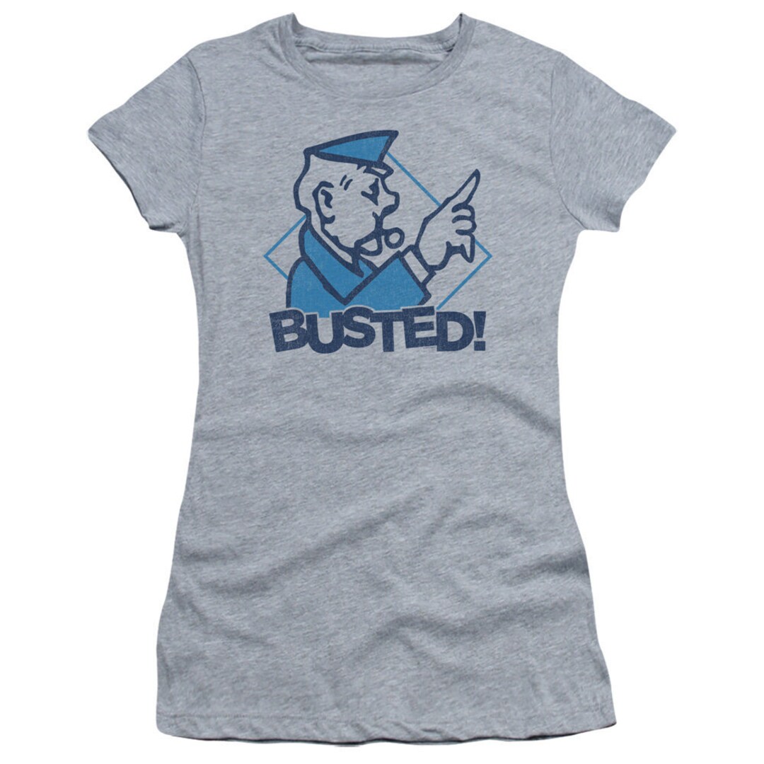 Monopoly Busted Juniors and Women Athletic Heather T-shirts - Etsy