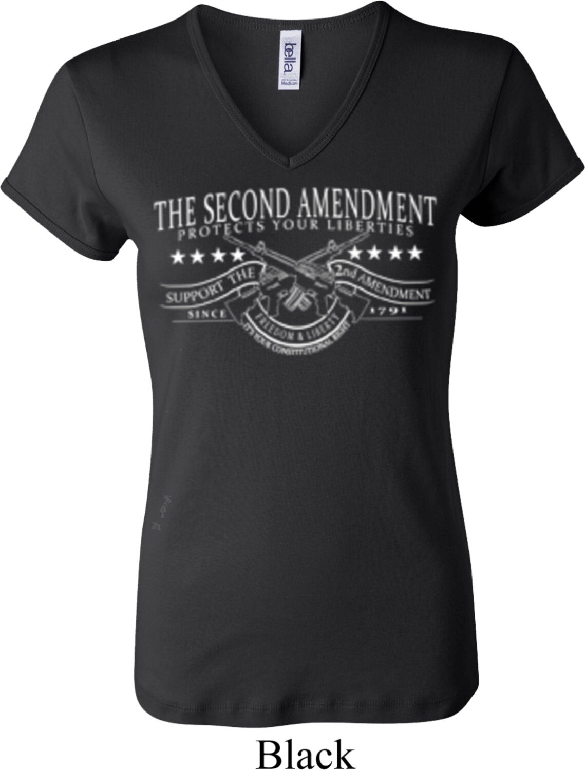 The Second Amendment Ladies V-neck Tee T-shirt WS-16080-1005 - Etsy