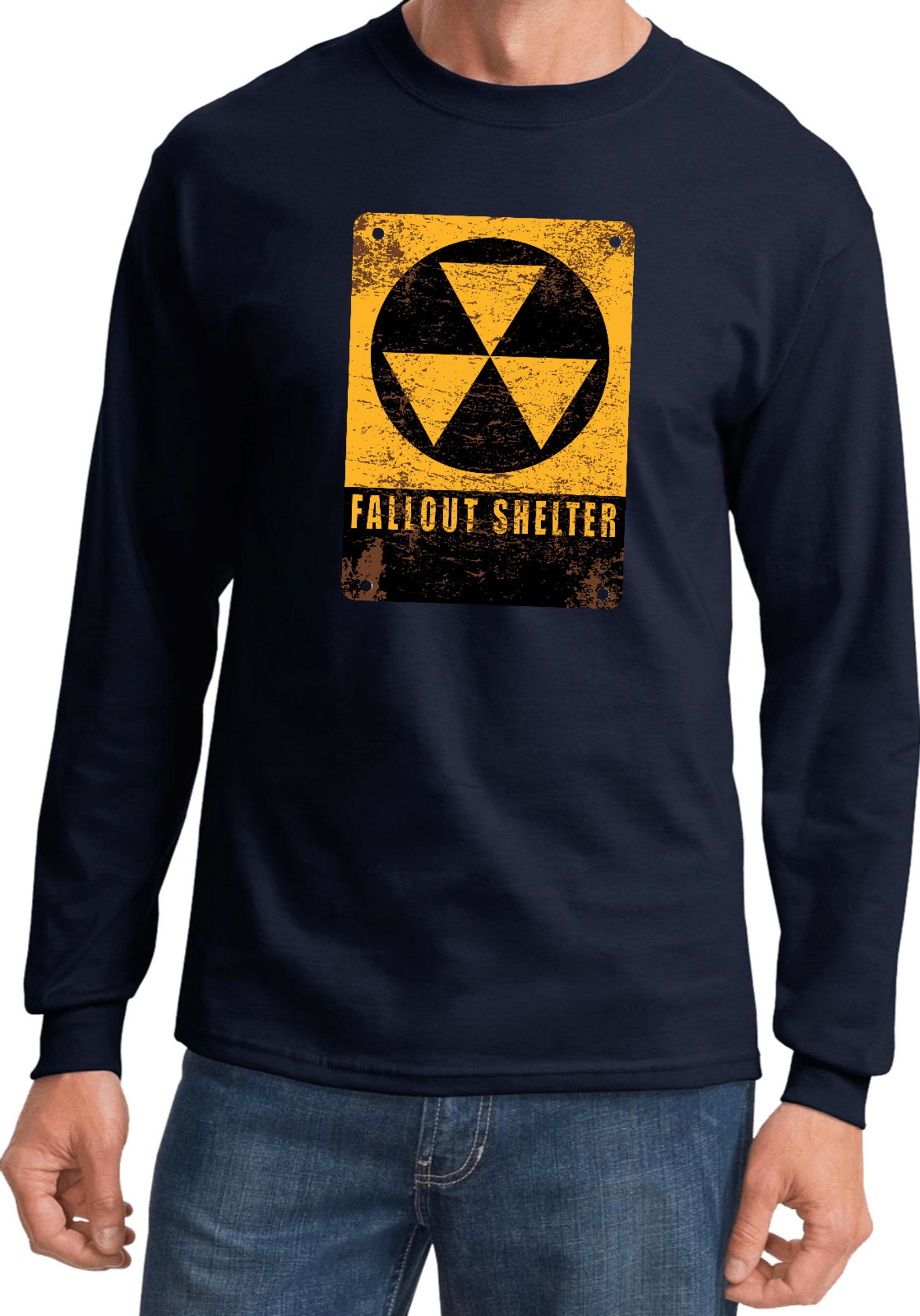 Radioactive Fallout Shelter Long Sleeve Tee T-shirt SHELTER-PC61LS - Etsy