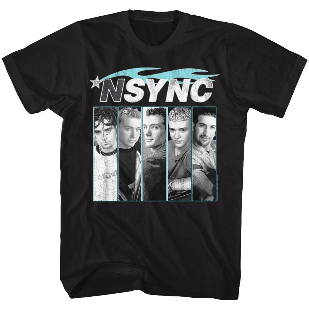 NSYNC Blue Flame Logo Black Shirts - Etsy