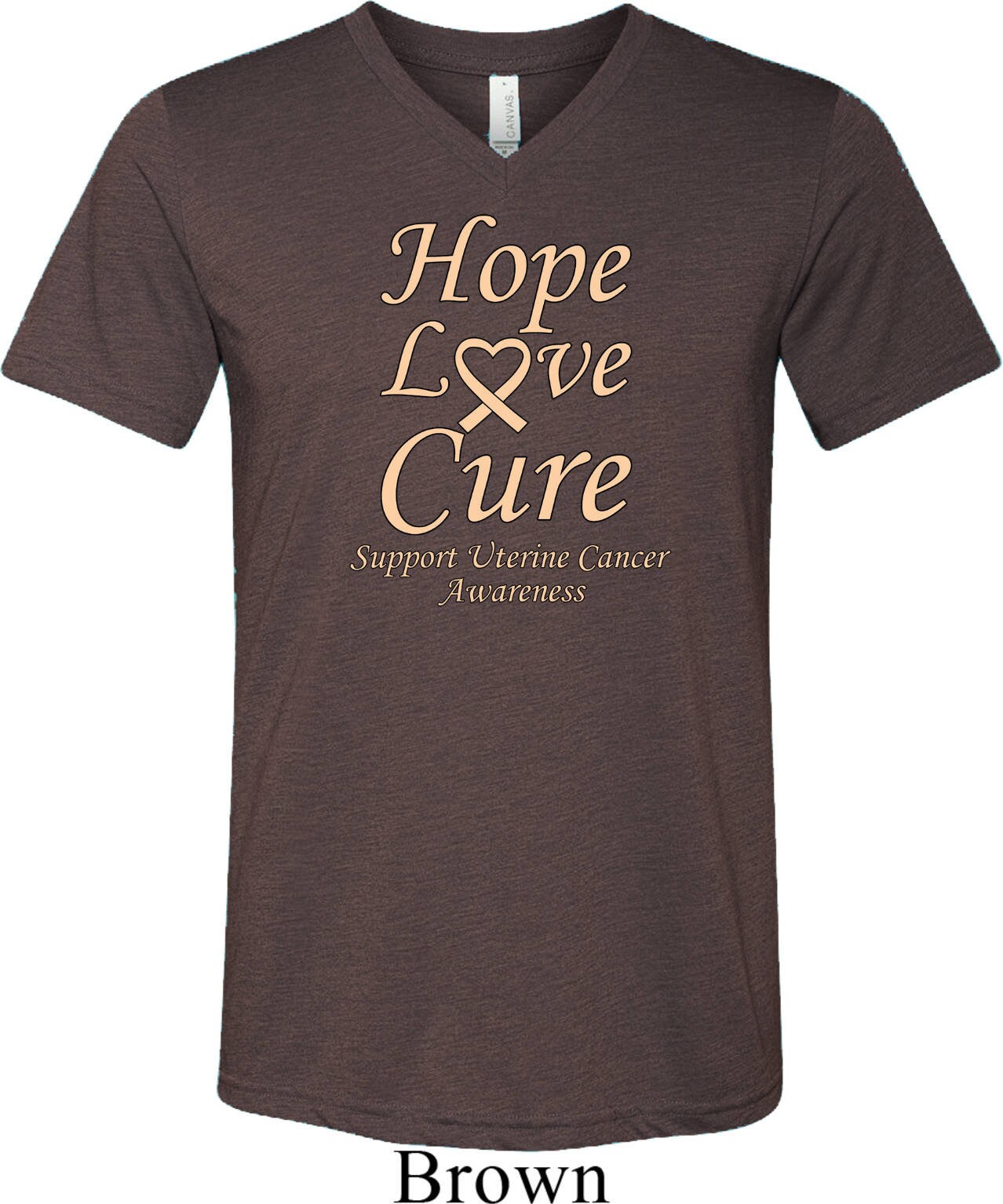Hope Love Cure Support Uterine Cancer Awareness Tri Blend - Etsy