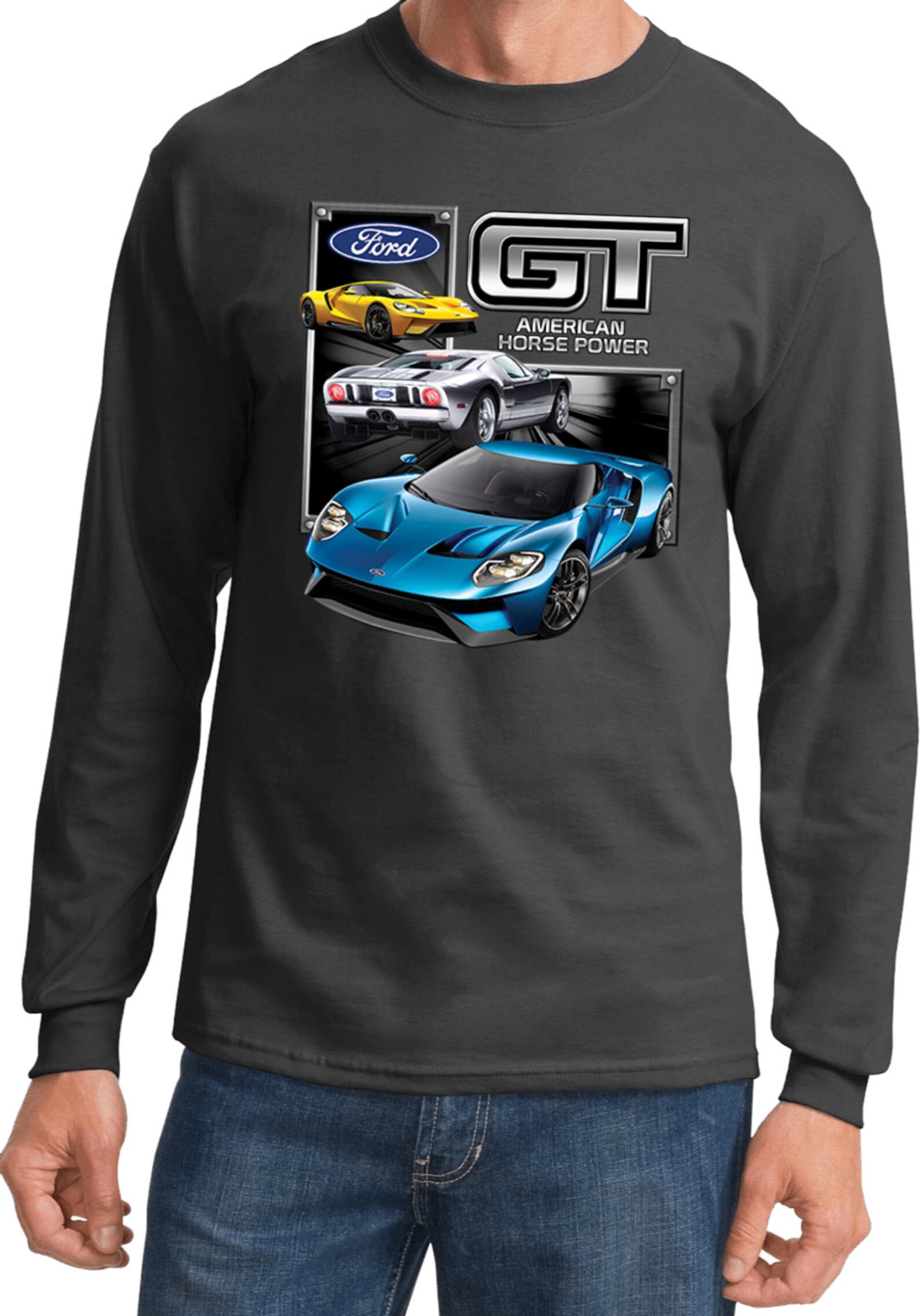 Ford GT American Horsepower Long Sleeve Tee T-shirt - Etsy