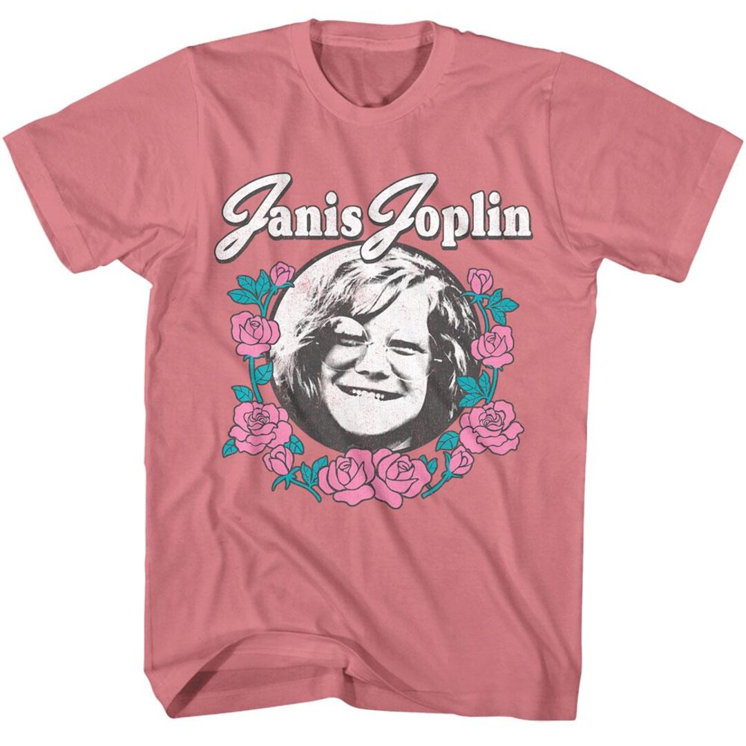 Janis Joplin Roses Logo Pink Shirt - Etsy